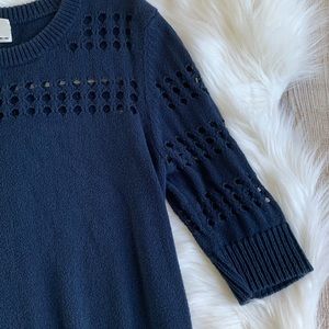 Milly | Sweaters | Milly Navy Cut Out Sweater | Poshmark